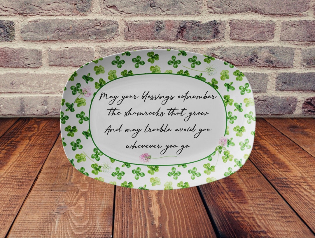 St. Patrick's Day Platter, Irish Blessing Plate, Saint Patrick's Day ...