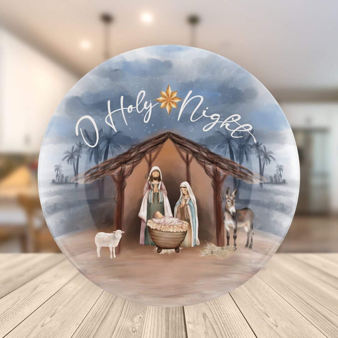 Nativity Scene Plate Holiday Dinnerware Christmas Cookie - Etsy