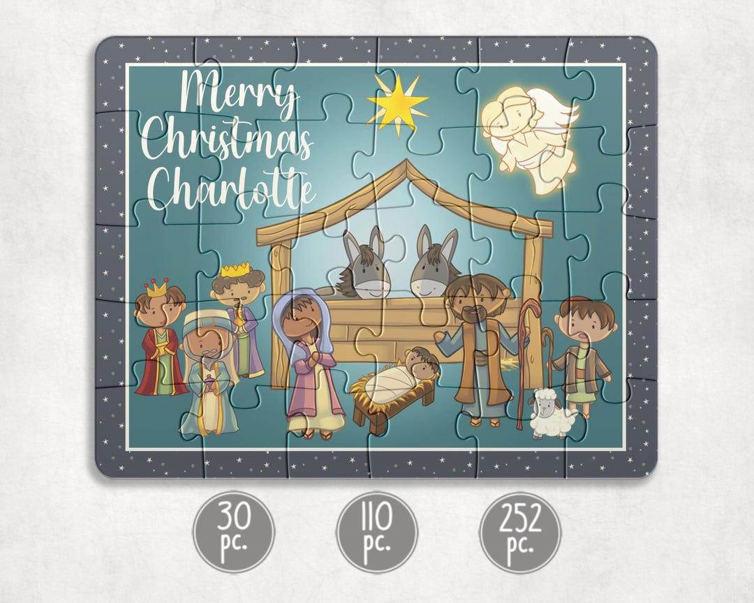 Personalized Christmas Nativity Puzzle for Kids, Stocking Stuffer ...