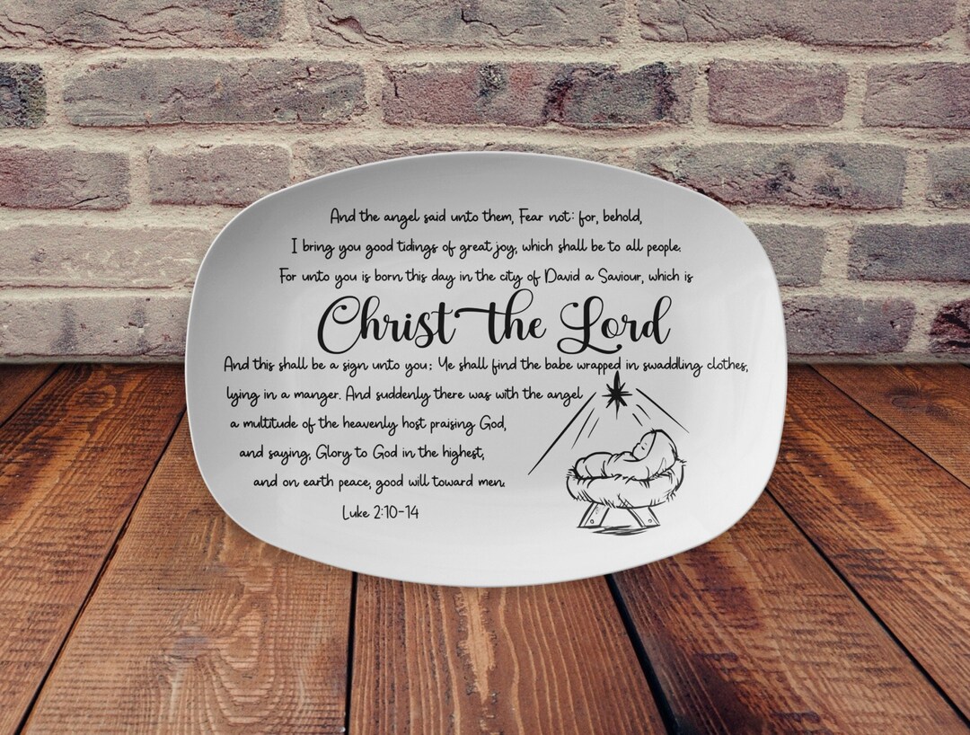 Christmas Nativity Platter, Holiday Dinnerware, Christmas Cookie Tray ...