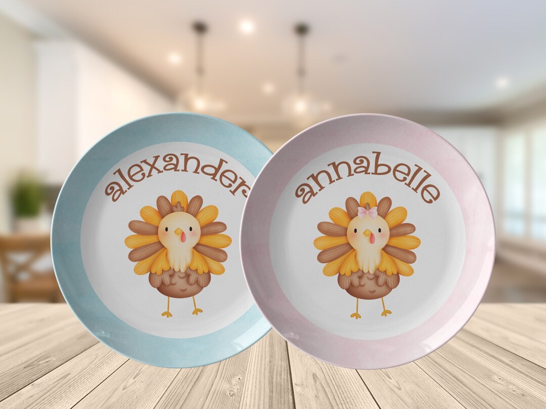 Personalized Thanksgiving Plate, Custom Thanksgiving Plate for Kids ...