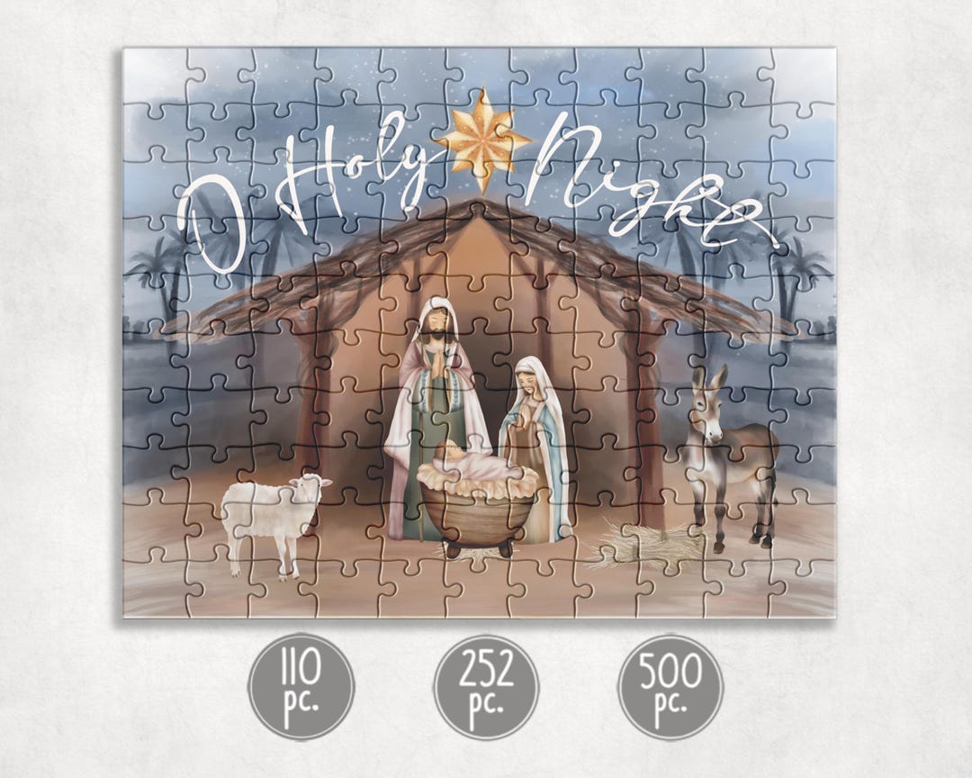 Christmas Nativity Puzzle, Jigsaw Puzzle (110, 252, 500 Pc), O Holy ...