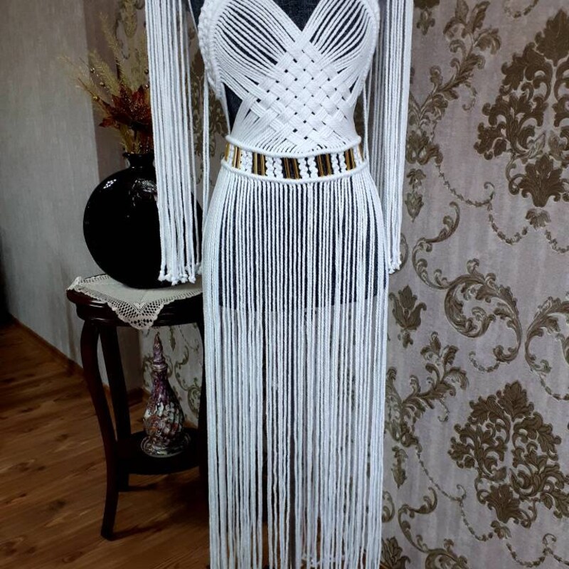 Macrame Dress - Etsy