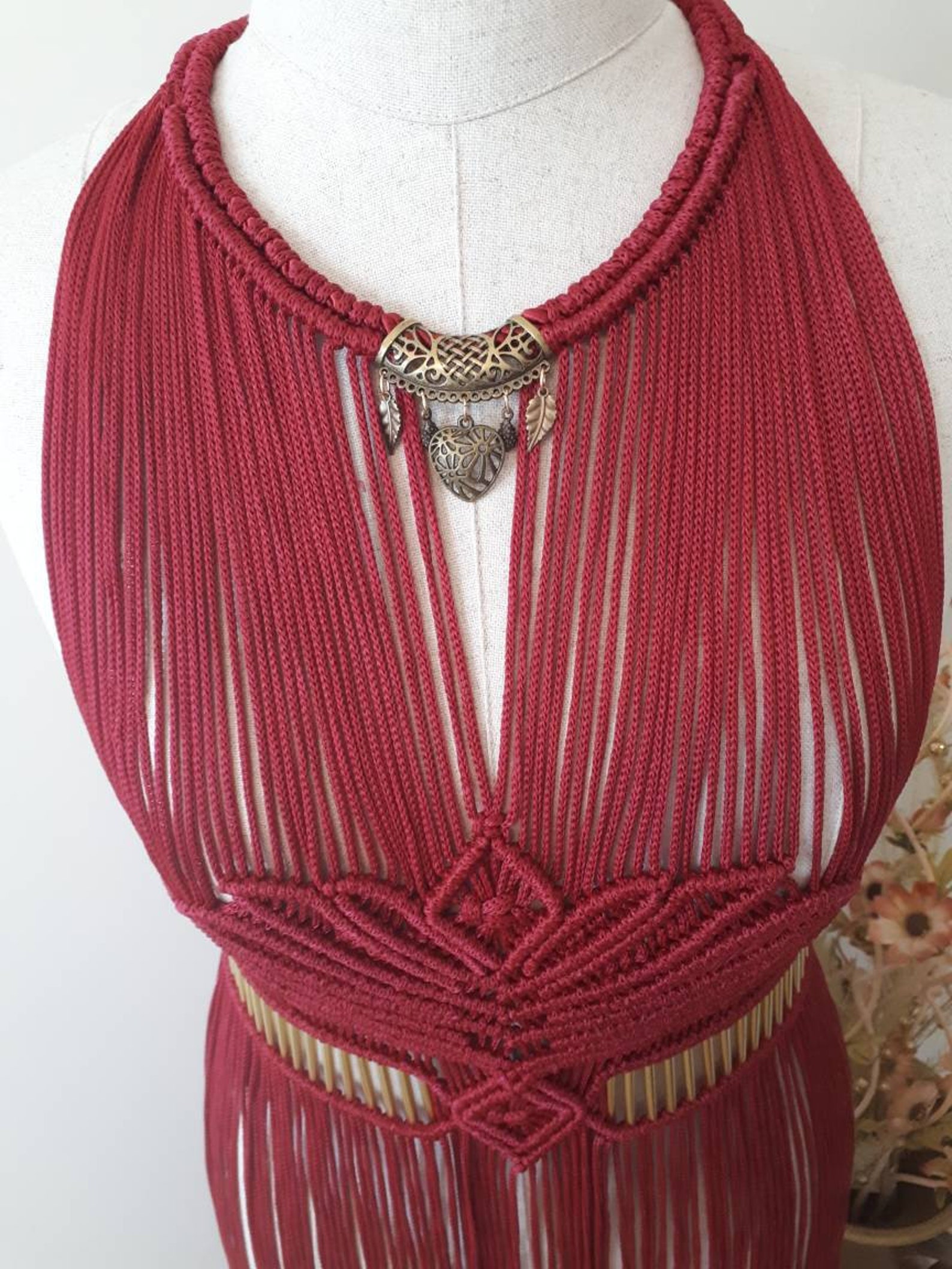 Macrame Dress "lotus V.1"..festival Clothing/made to Measure Dress ...