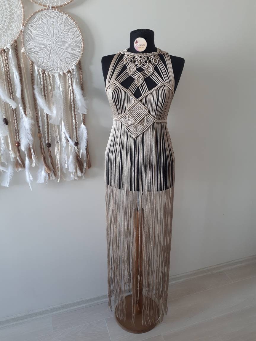 Macrame Dress sahmeran...festival Dress/festival - Etsy