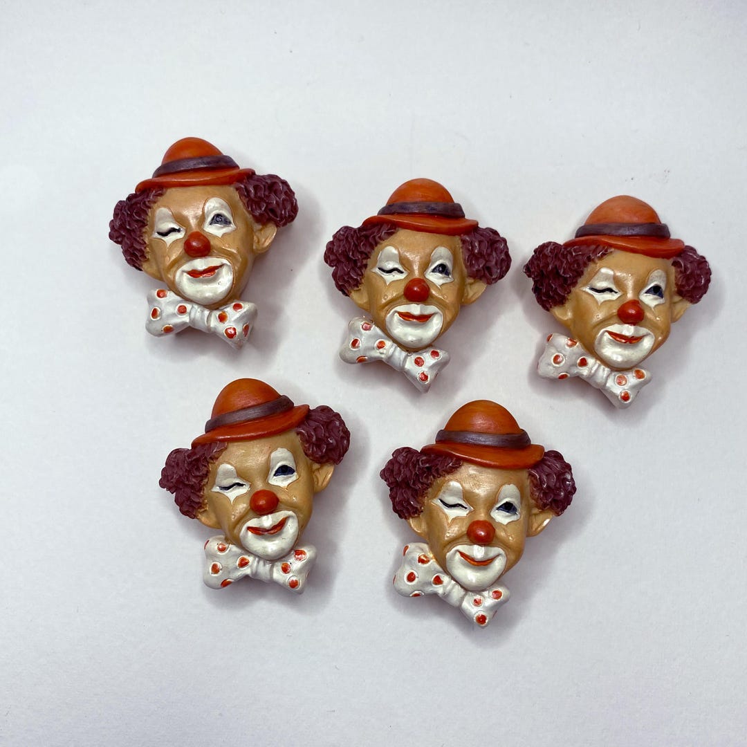 Vintage Clown Head Drawer Knobs | Clown Drawer Pulls (5) - Etsy