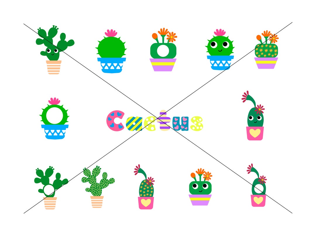 Cactus Svg,cactus Svg Files for Cricut, Cute Cactus Svg, Cactus Cut ...