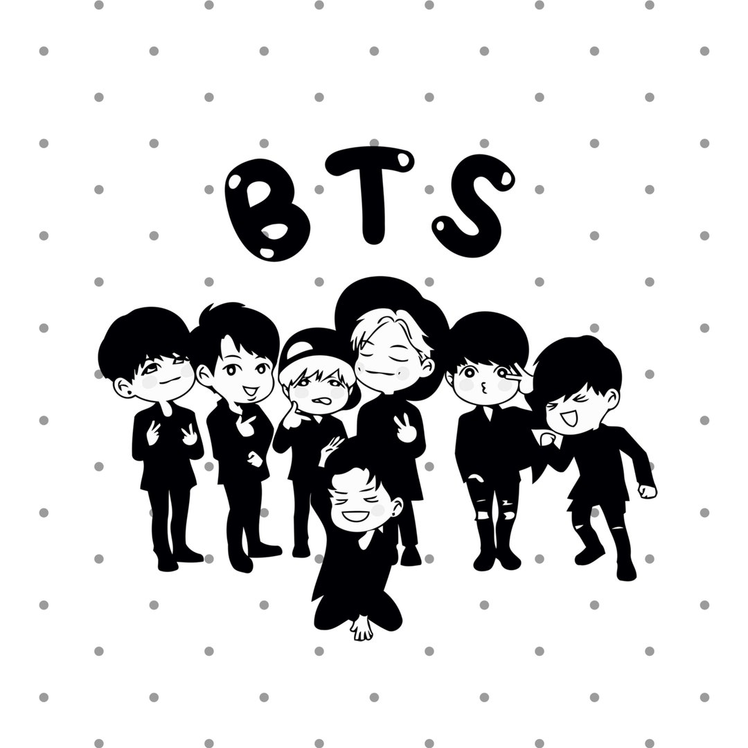 Kpop Music Group BTS Svg Cut File, BTS Army Digital Svg Vector, BTS ...
