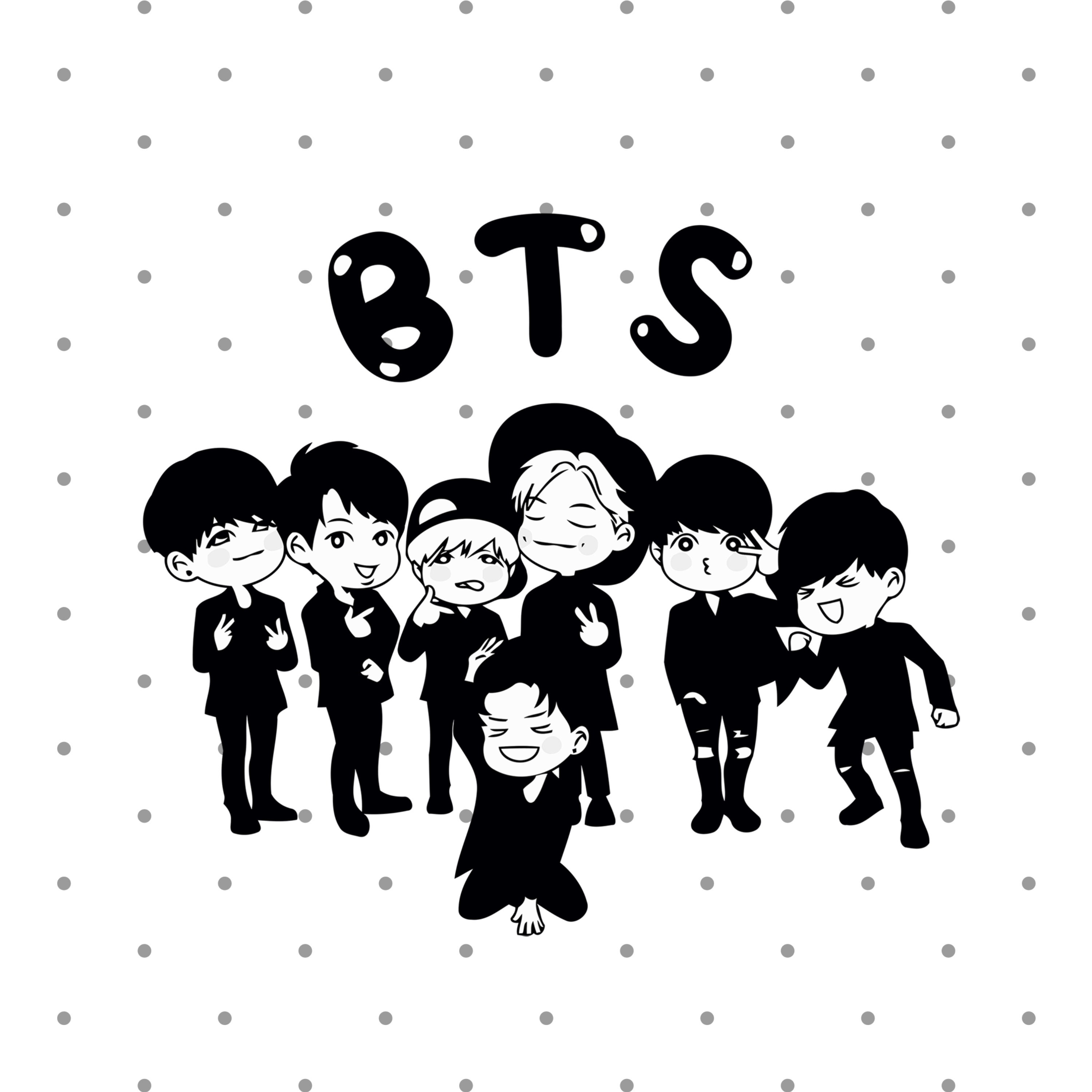 Kpop Music Group BTS Svg Cut File, BTS Army Digital Svg Vector, BTS ...