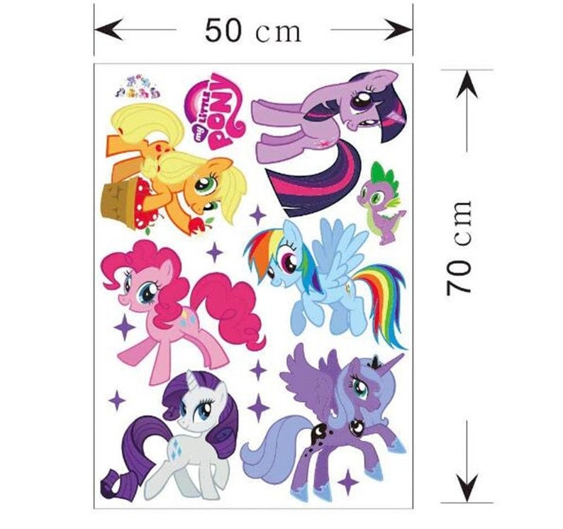 My Little Pony Sticker Art - Wall Stickers for Kids & Nursery Rooms - Etsy