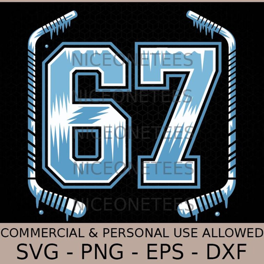6 7 Ice Hockey Meme Design Dripping Numbers Sports Humor Svg Png - Etsy