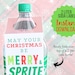Sprite Gift Tag, 2 Liter Soda Label, Soda Holiday Gift Tag, Merry and ...