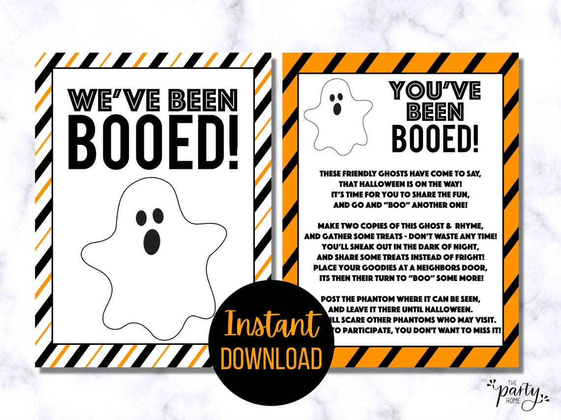 You've Been Booed Printable, We've Been Booed Kit, Halloween, Halloween ...