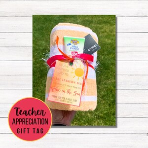 Teacher Appreciation Gift Tag, End of Year Teacher Gift, Relax in the ...