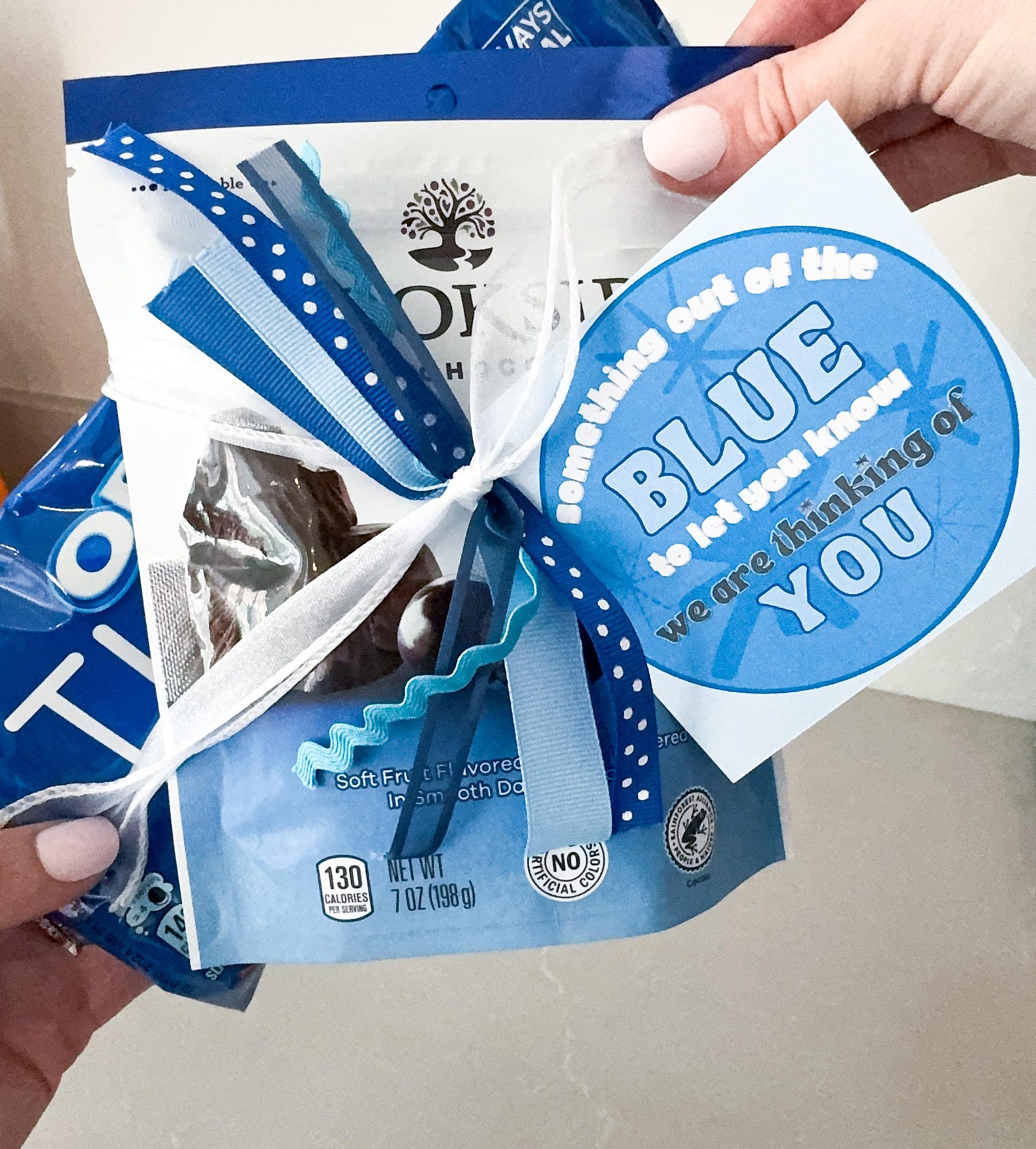 Something Out of the Blue Gift Tag, Thinking of You Tag, Blue Theme ...