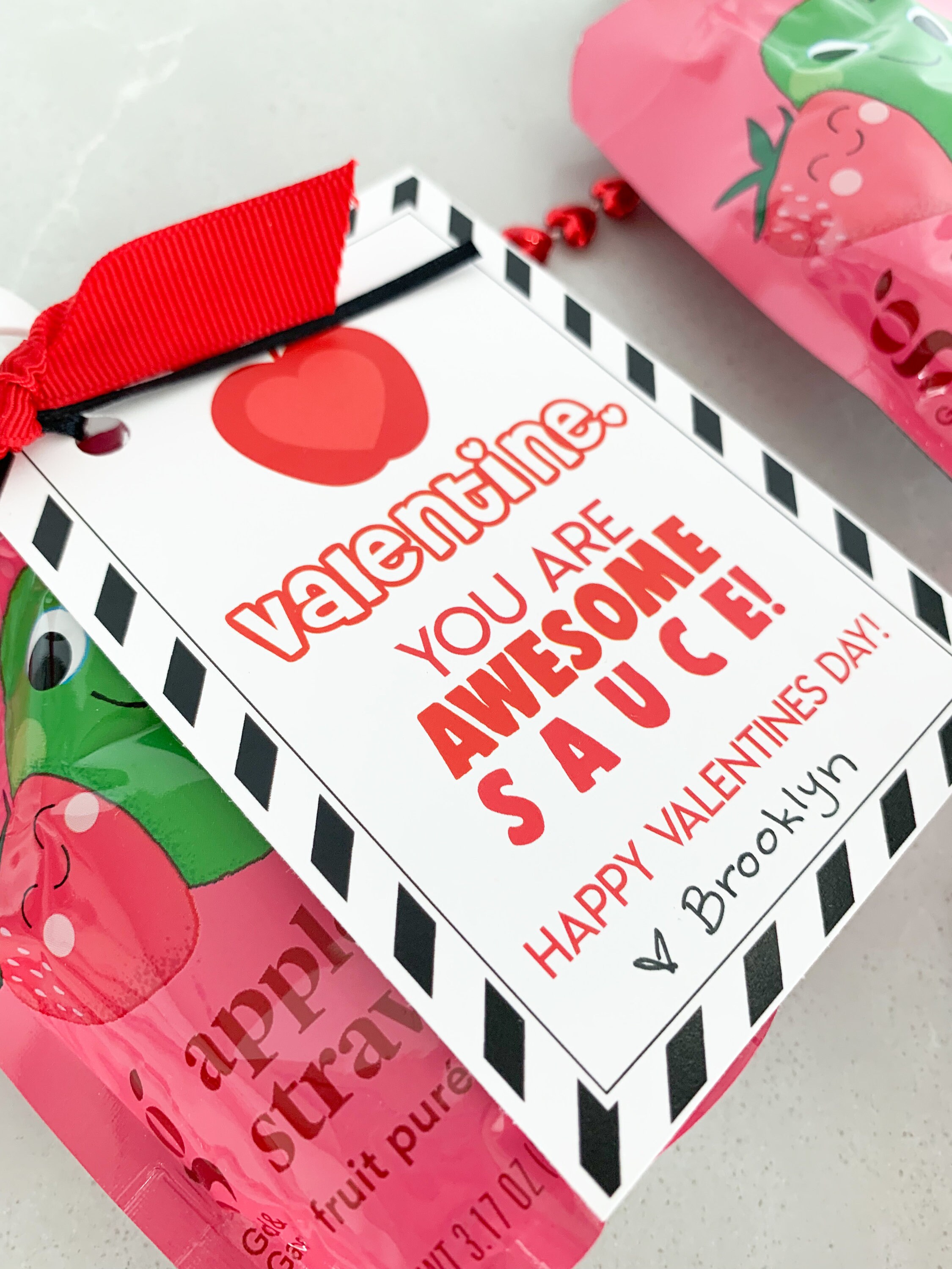 Applesauce Valentine's Day Printable Cards / Awesome Sauce Tag ...