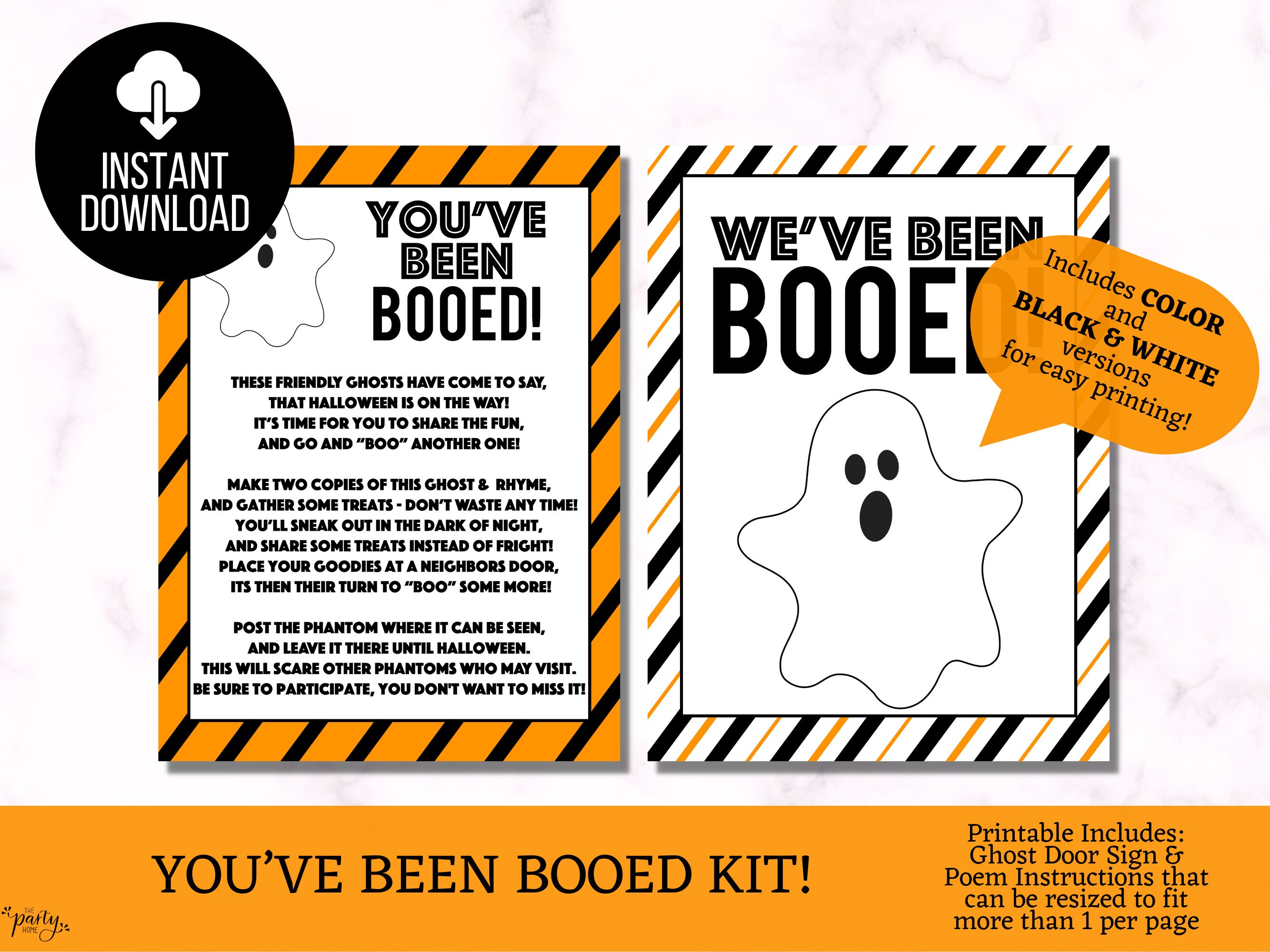 You've Been Booed Printable, We've Been Booed Kit, Halloween, Halloween ...