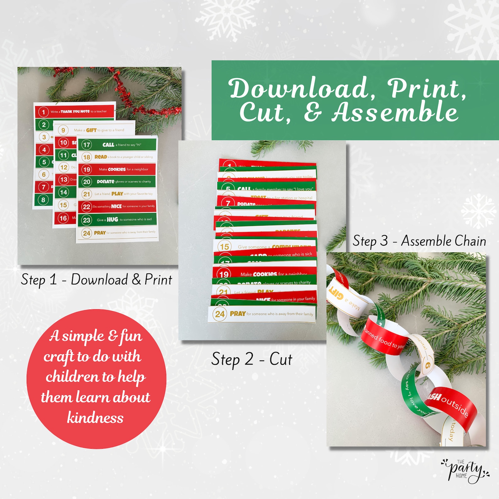 Christmas Paper Chain Link Countdown, Christmas Kindness Countdown for ...