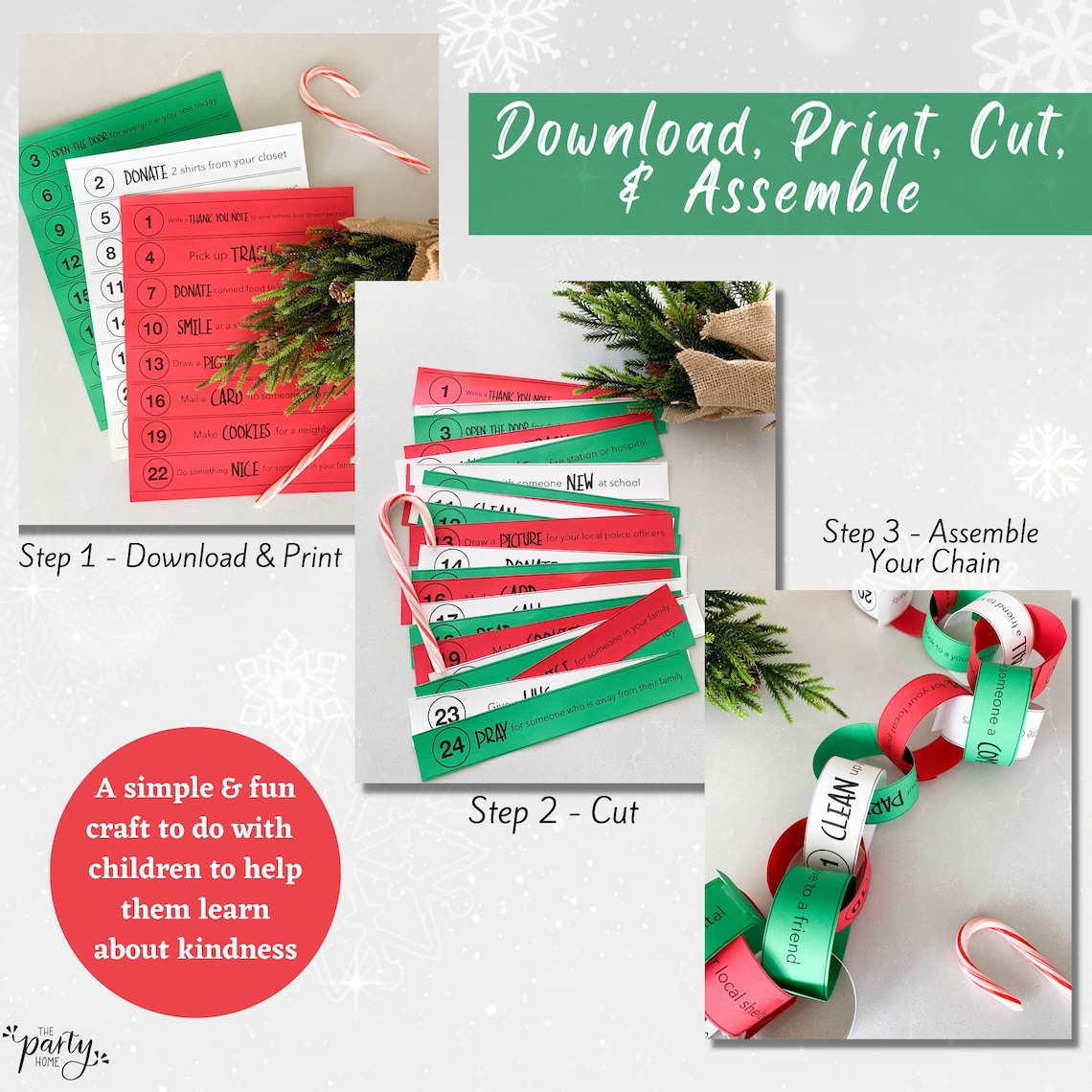 Christmas Kindness Countdown for Kids, Printable Advent Countdown ...