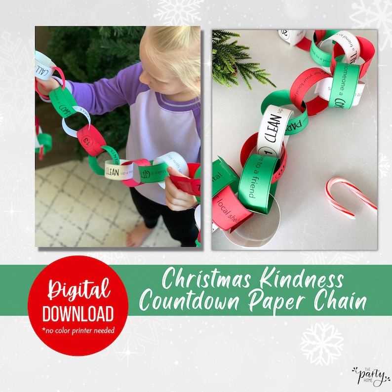 Christmas Kindness Countdown for Kids, Printable Advent Countdown ...