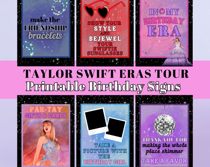 Printable Editable T Swift Inspired Signs, Instant Download T Swift ...