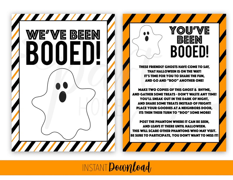 You've Been Booed Printable, We've Been Booed Kit, Halloween, Halloween ...