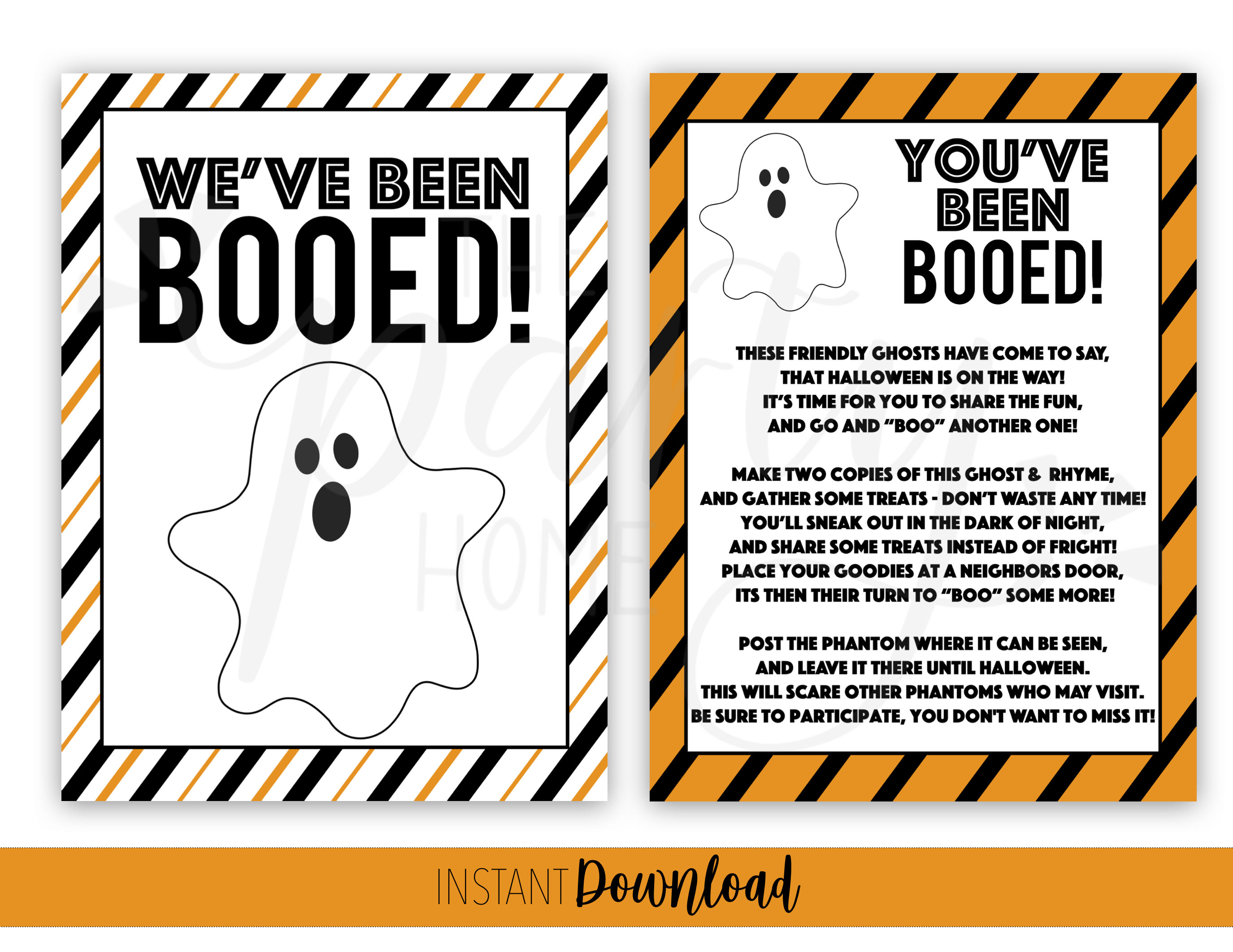 You've Been Booed Printable, We've Been Booed Kit, Halloween, Halloween ...
