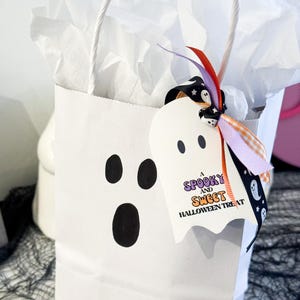 Spooky Sweet Halloween Treat, Halloween Gift Tag, Halloween Ghost Party ...