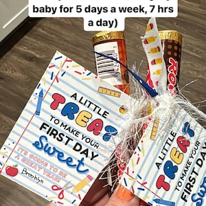 Back to School Gift Tag, A Little Treat to Make Your First Day Sweet ...