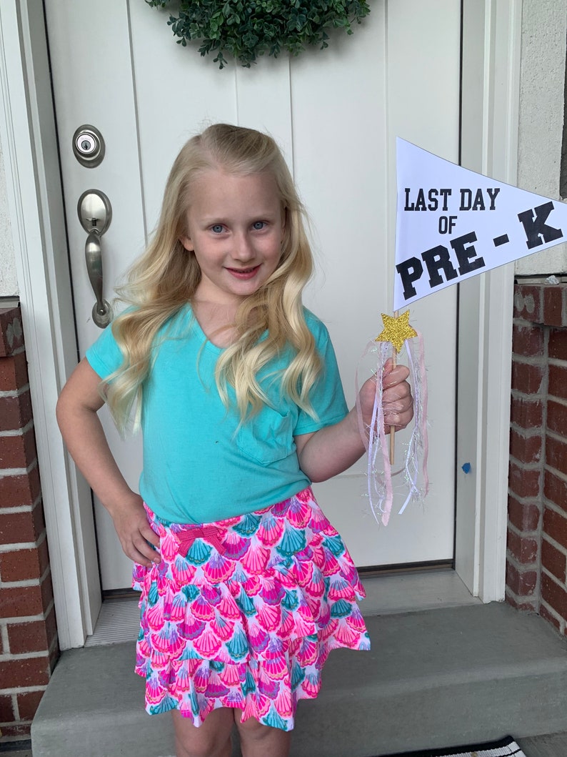 Printable Last Day of School Pennant, 20 Printable Flags Sign Prop, Pre ...