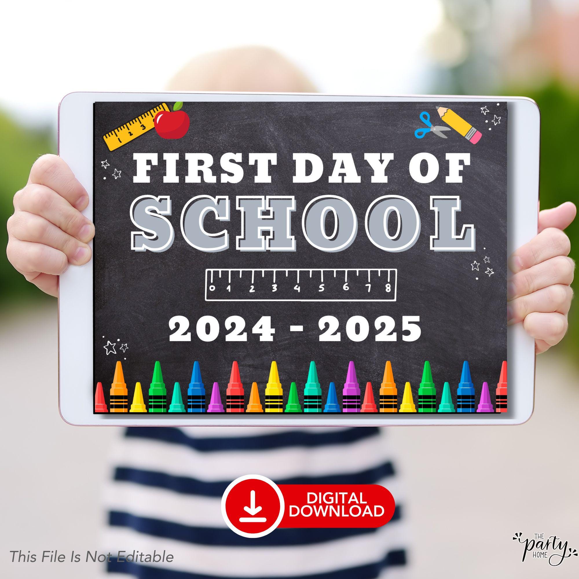 First Day of School Printable Sign, School Chalkboard Photo Sign, 2024 ...