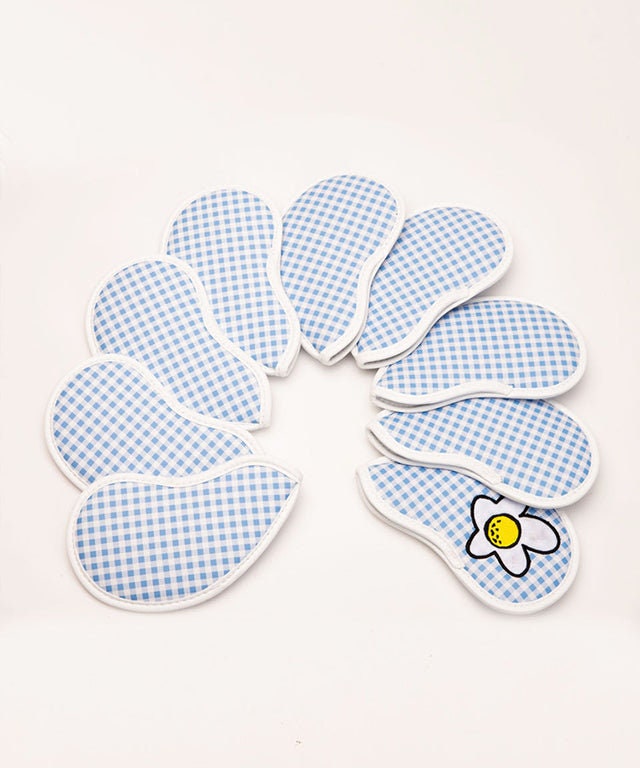 Gingham Check Iron Handmade Premium Cover Set Blue by SOKIM - Etsy
