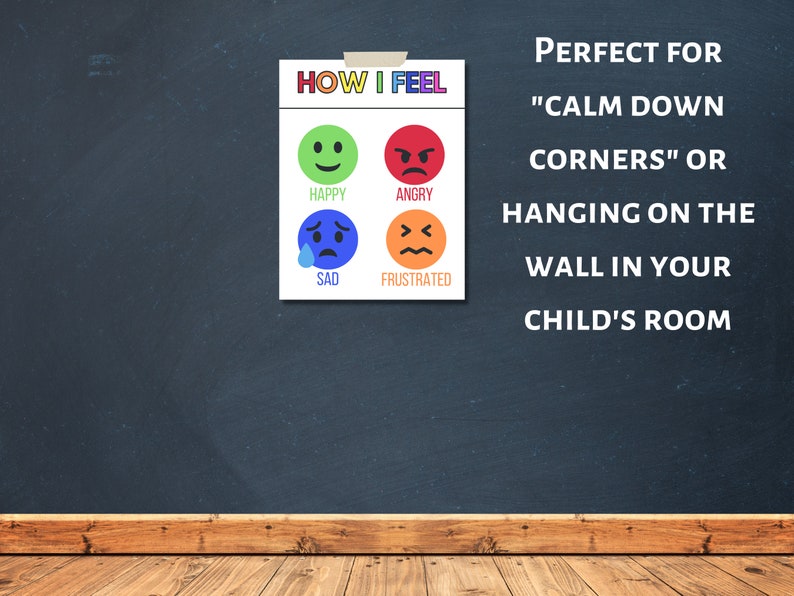 Feelings Chart | Emotions Poster | Calming Corner | Toddler Tool ...