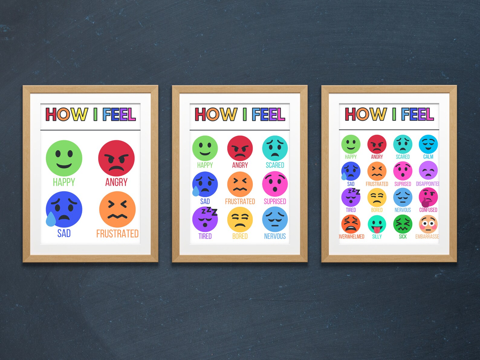 Feelings Chart | Emotions Poster | Calming Corner | Toddler Tool ...