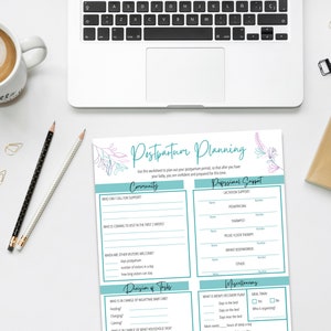 Postpartum Planning Worksheet | Postpartum Checklist | Printable PDF| 4th Trimester | Doula ...