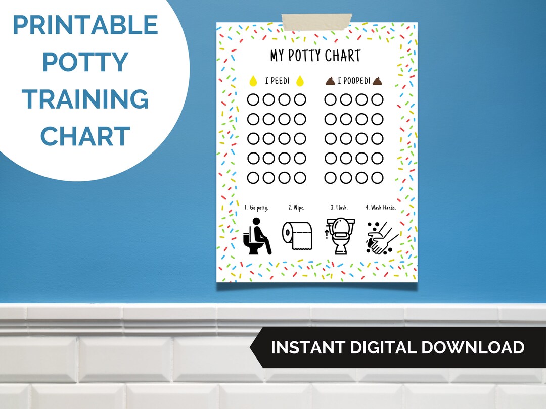 Printable Potty Training Chart | Potty Training Sticker Chart With ...