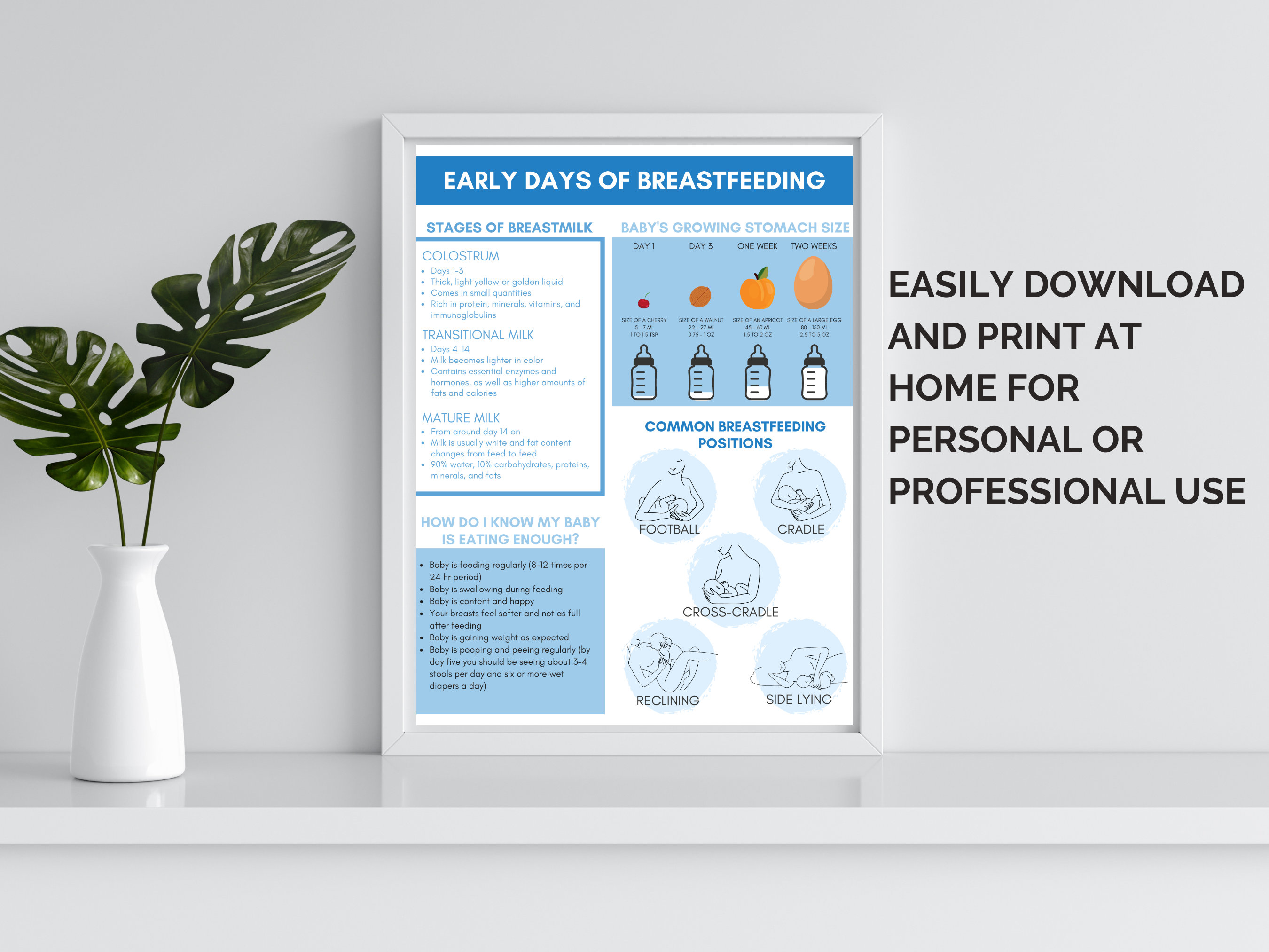 Early Days of Breastfeeding | Printable Handout | Breastfeeding ...