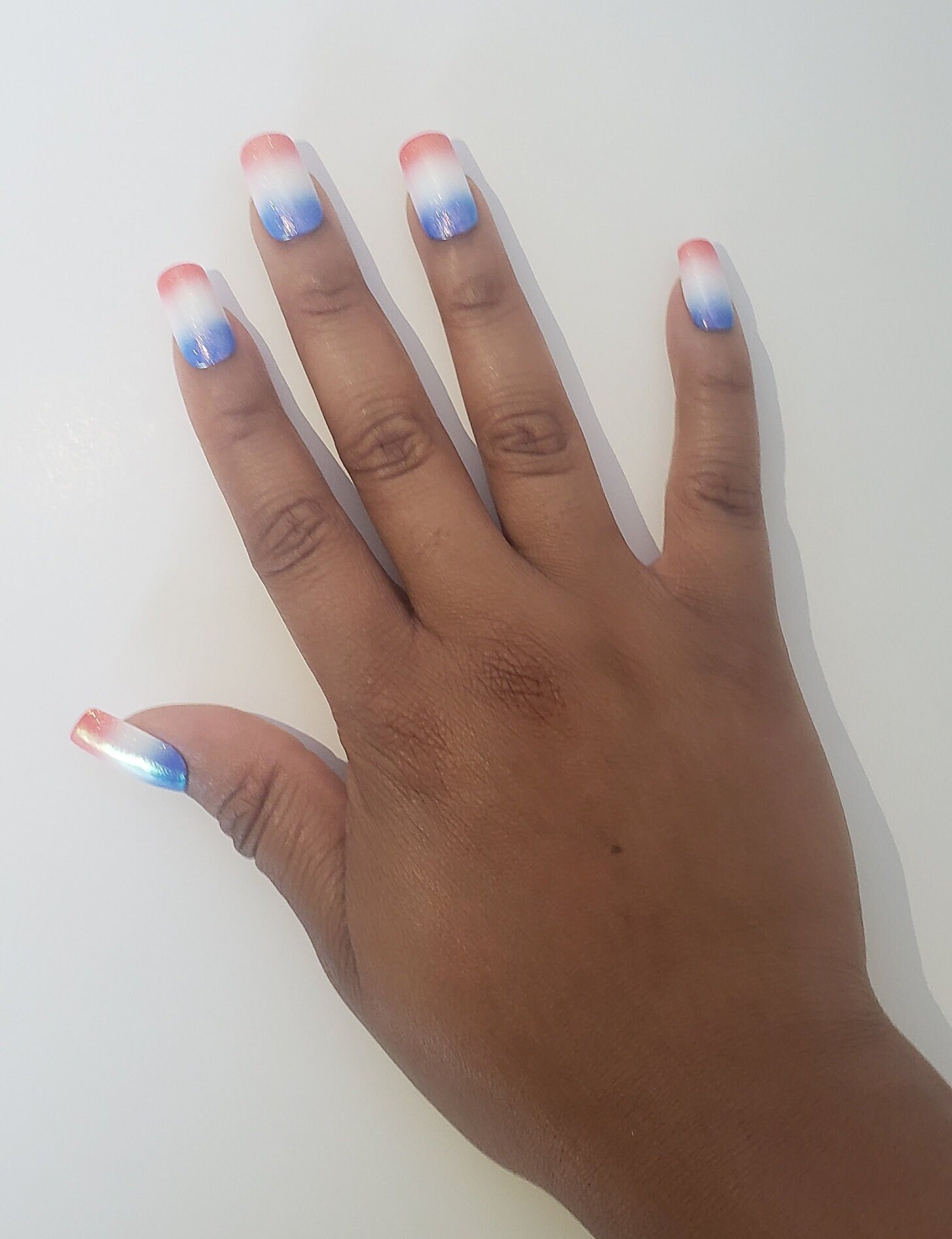 Bomb Pop Red, White and Blue Press on Nails - Etsy