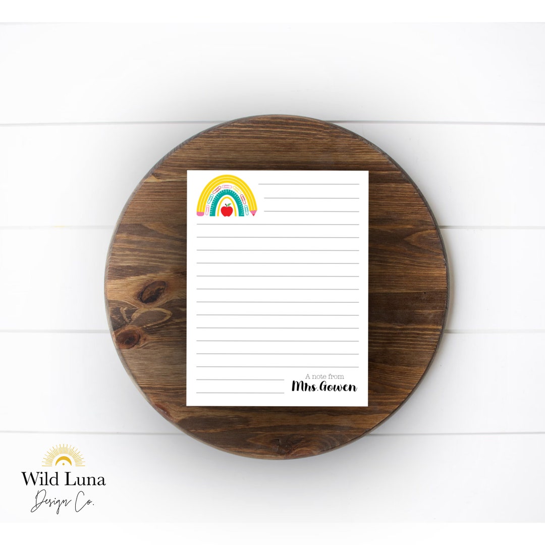 Pencil Rainbow Personalized Notepad - Etsy