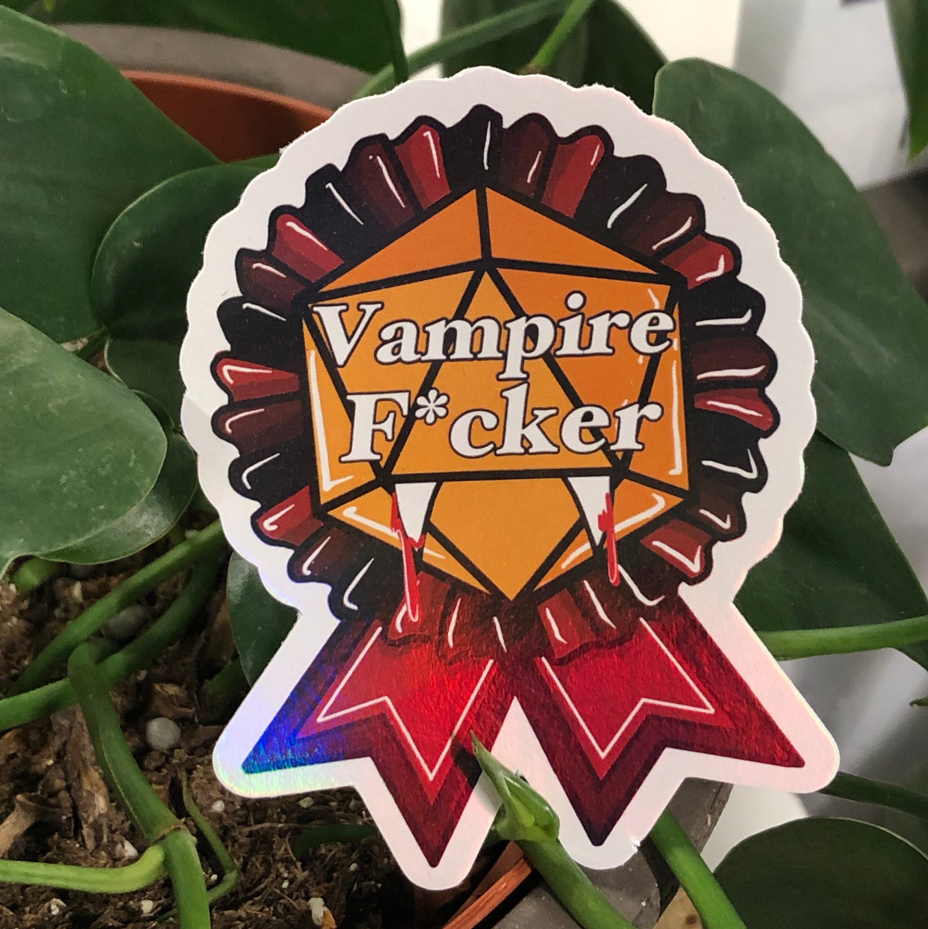 Vampire Fcker Vinyl Sticker Holo Monster Lover Teratophilia Sticker - Etsy