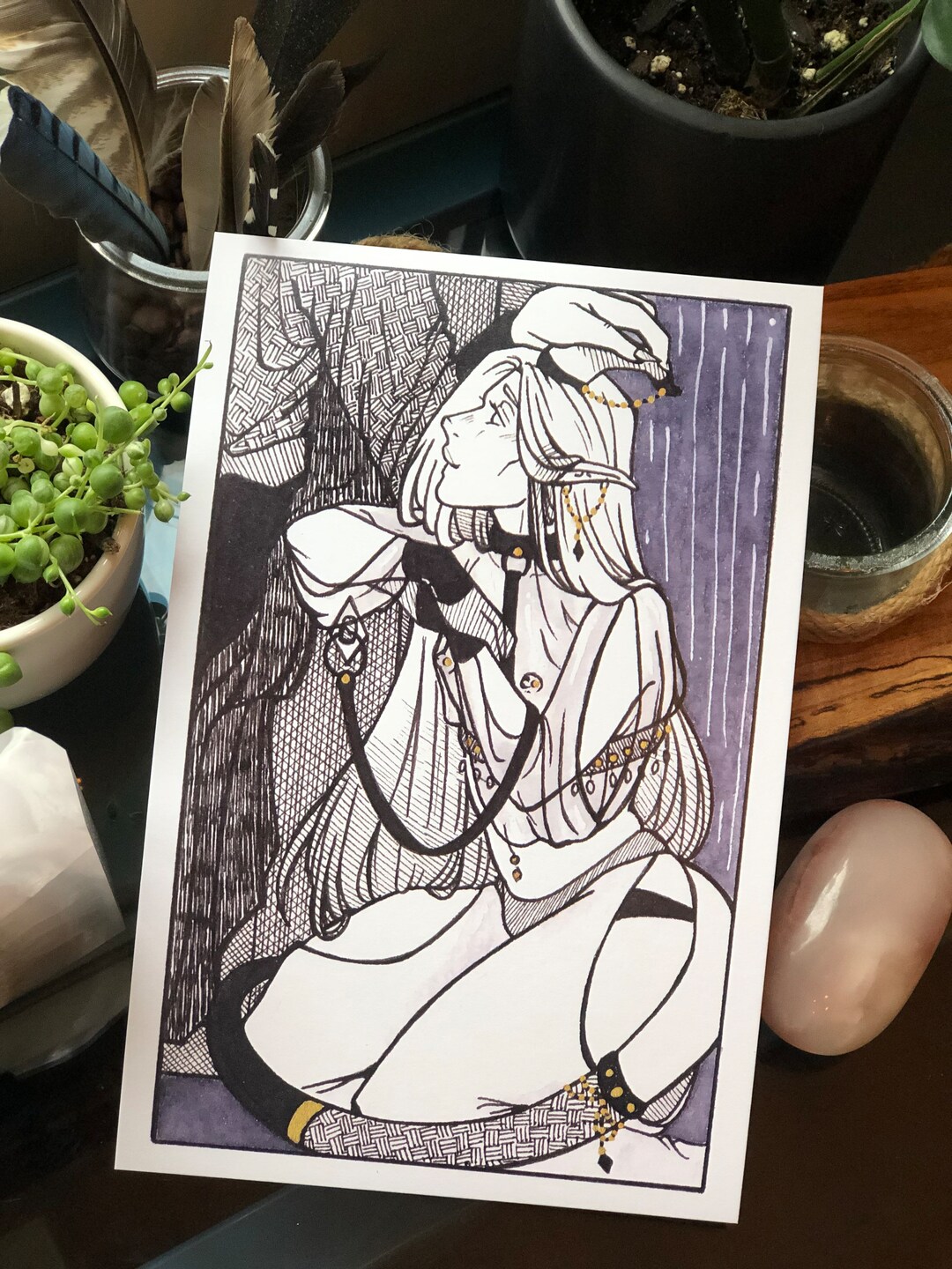 6x9” Print “leash” Tiefling Original Character Verity - Etsy