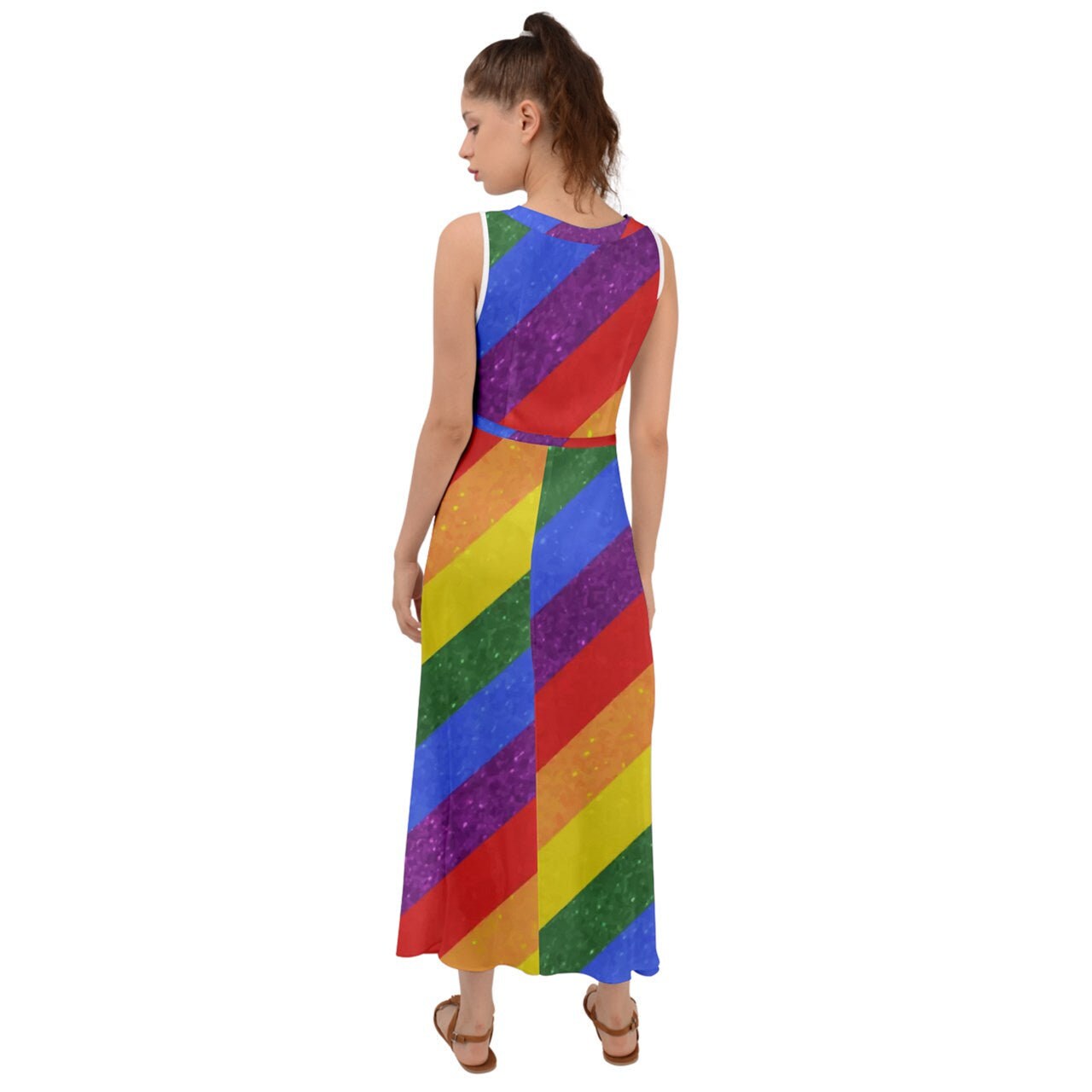 LGBTQ Pride V-neck Chiffon Maxi Dress Rainbow Pride - Etsy