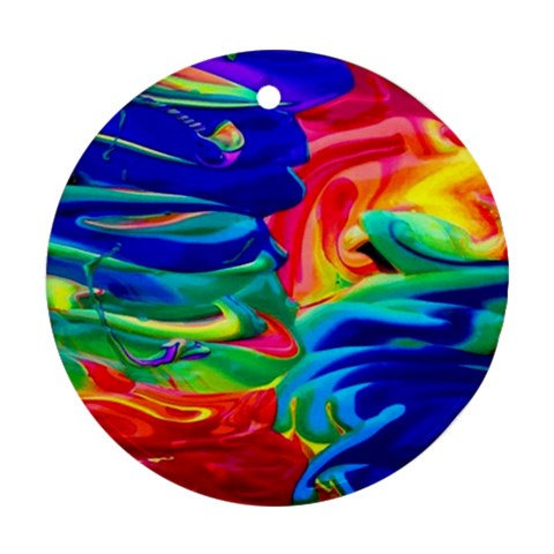 Rainbow Confusion Ornament round - Etsy