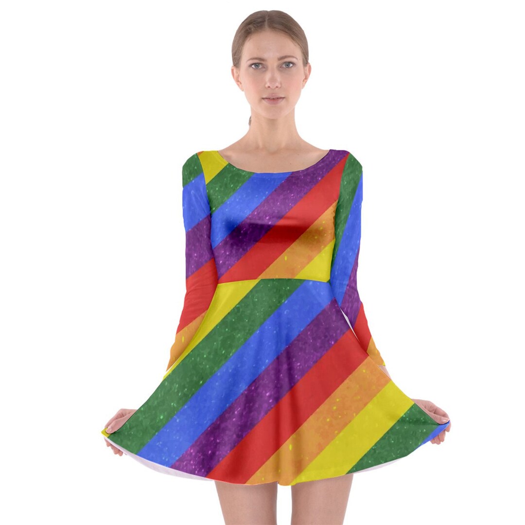 Rainbow Pride Gay Pride LGBTQ Pride Long Sleeve Skater Dress - Etsy
