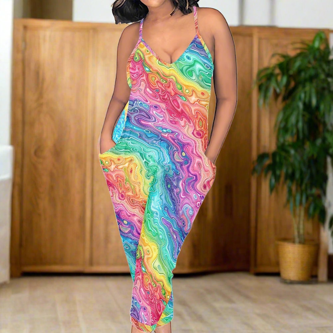 Pastel Rainbow Rompers Exclusive One-of-a-kind Luxury Romper Limited ...