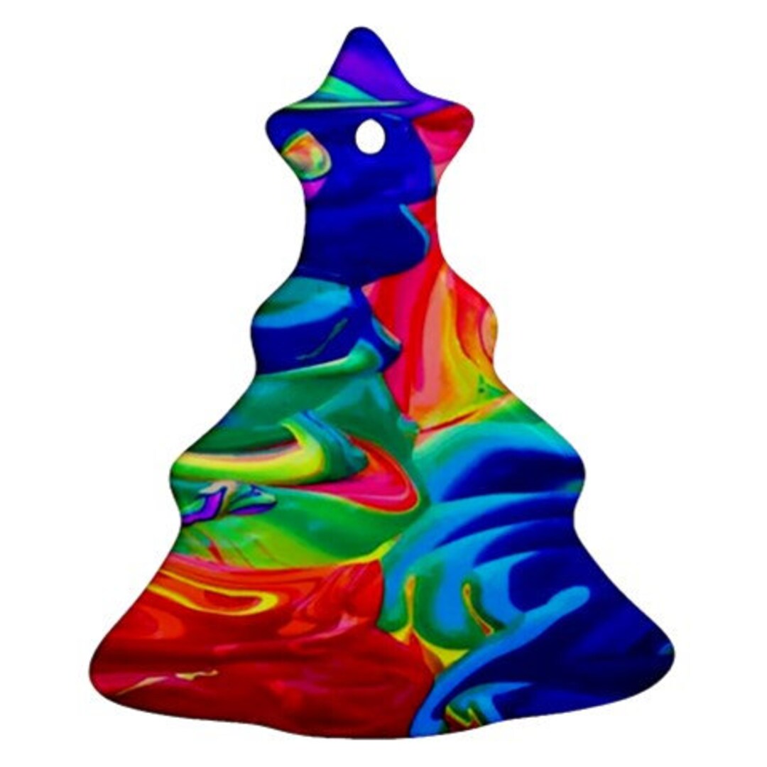 Rainbow Confusion Christmas Tree Ornament two Sides - Etsy