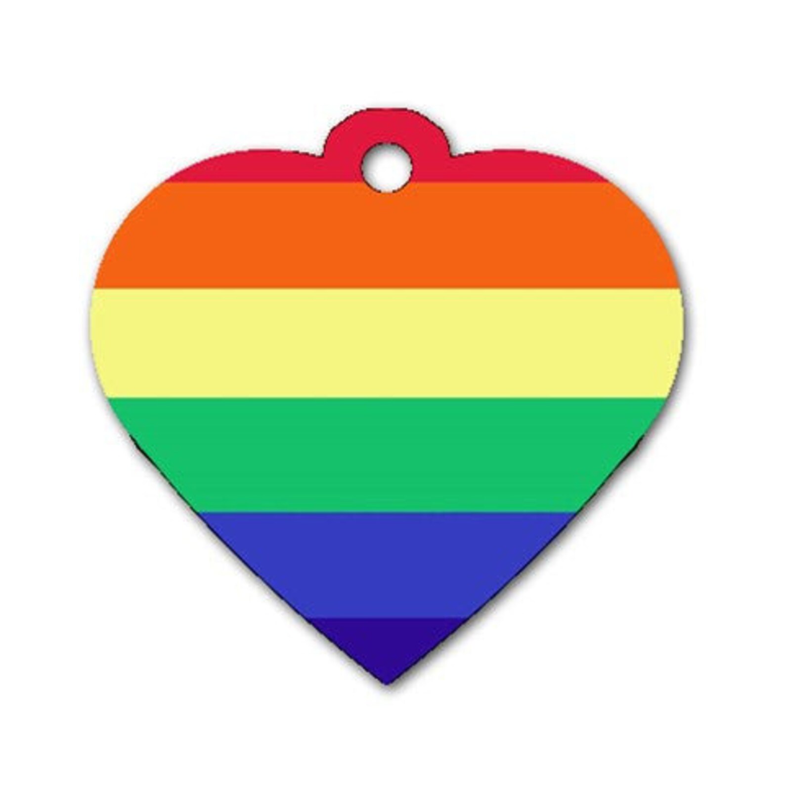 LGBTQ Rainbow Pride 12 Dog Tag Heart one Side - Etsy