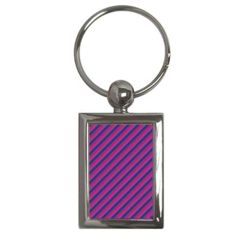 Bisexual Flag Key Chain rectangle - Etsy