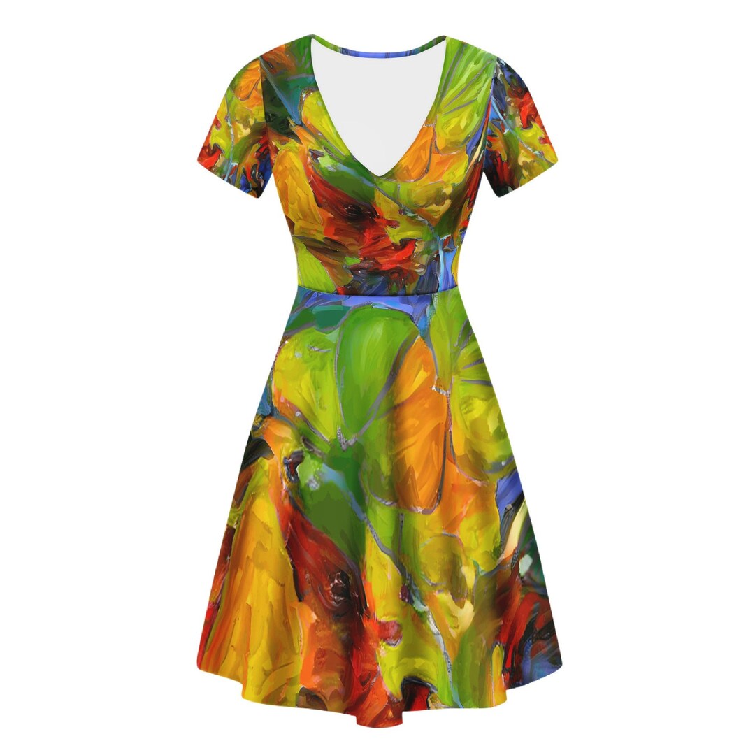 Petunia Flower Women Ruffle Bottom Dress - Etsy