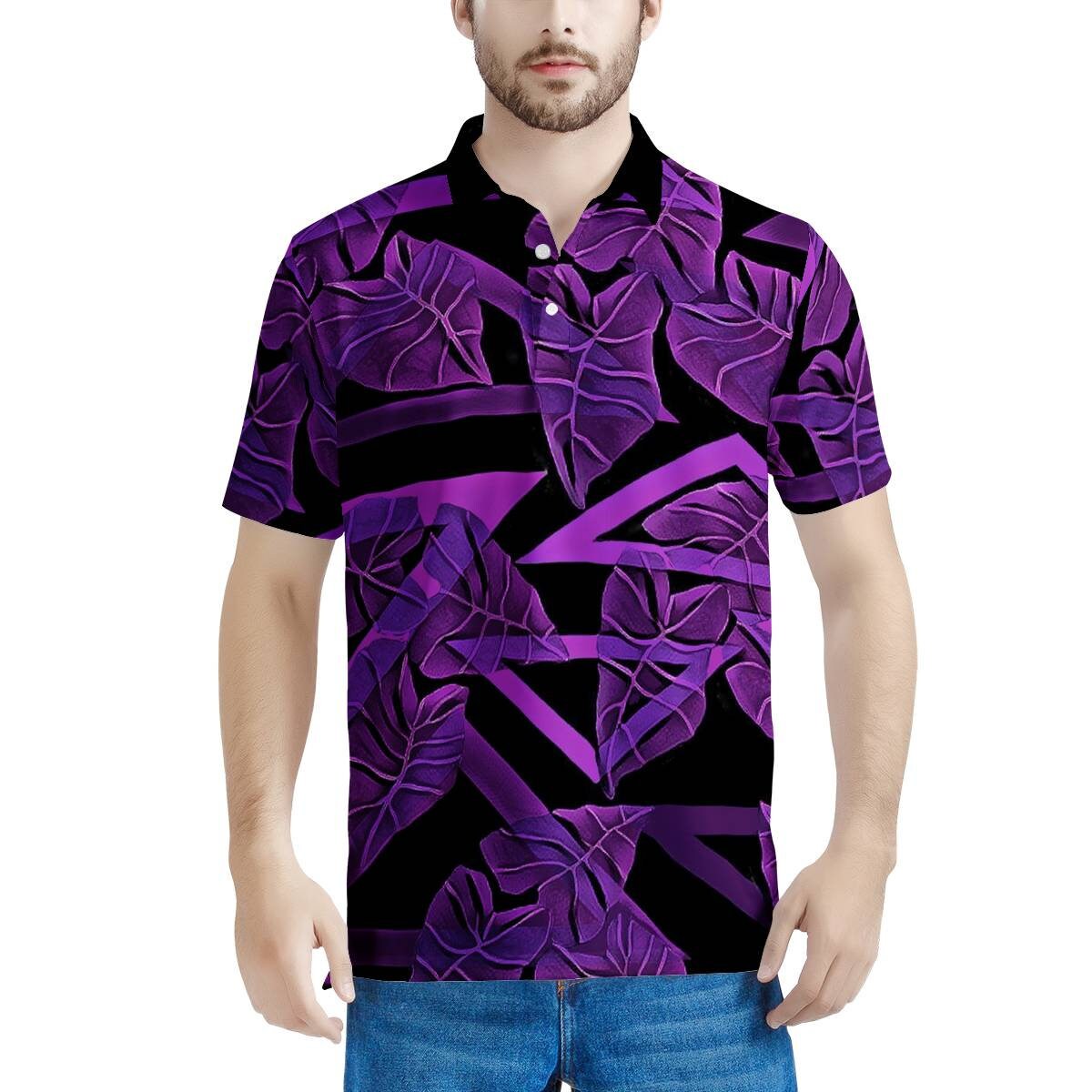 Lokahi in Purple Aloha Polo Shirt sold by Molly | SKU 40331922 | Printerval